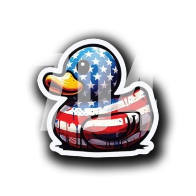 Patriotic Duck USA decal Trump sticker for Jeep / car / wall free ...