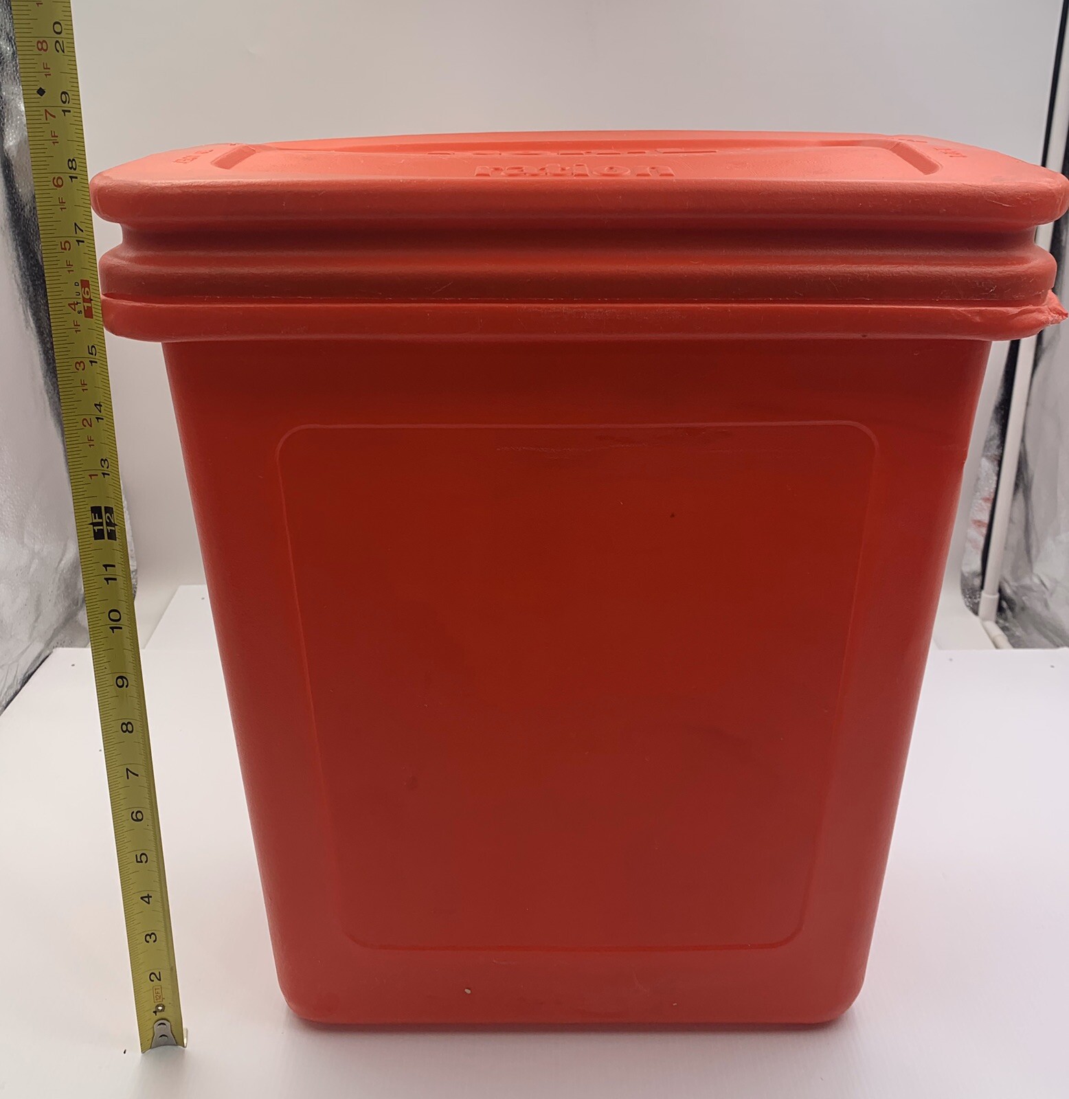 Large 1950’s Vintage Red Plastic KEN-L RATION Dry Dog Food Bin ...