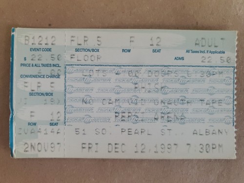 Phish 1997 Pepsi Arena Albany Concert Show Ticket Stub December 12th 12 ...