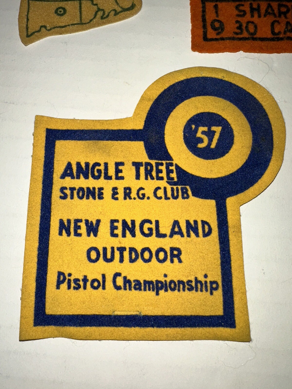 Vintage 1950"s APPROX 4” New England Gun Rifle Club Patches Embroider ...