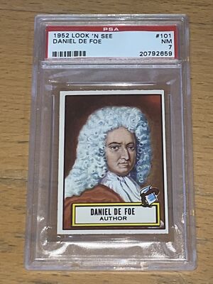 1952 TOPPS LOOK 'N SEE PSA 7 Daniel De Foe #101 Low Pop | eBay