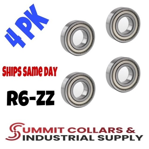 R6-ZZ C3 EMQ Premium Metal Shielded Ball Bearing, 3/8"x7/8"x9/32" R6z ...