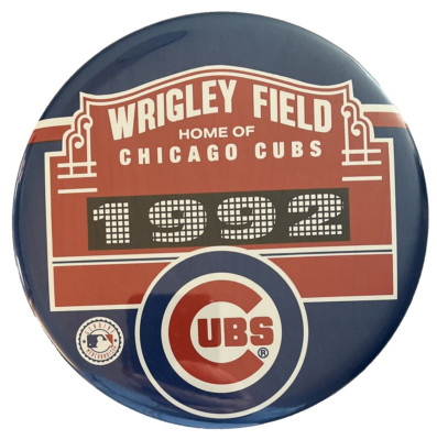 Chicago Cubs Wrigley Field 1992 Baseball 6 Inch Pinback Button(B47) | eBay