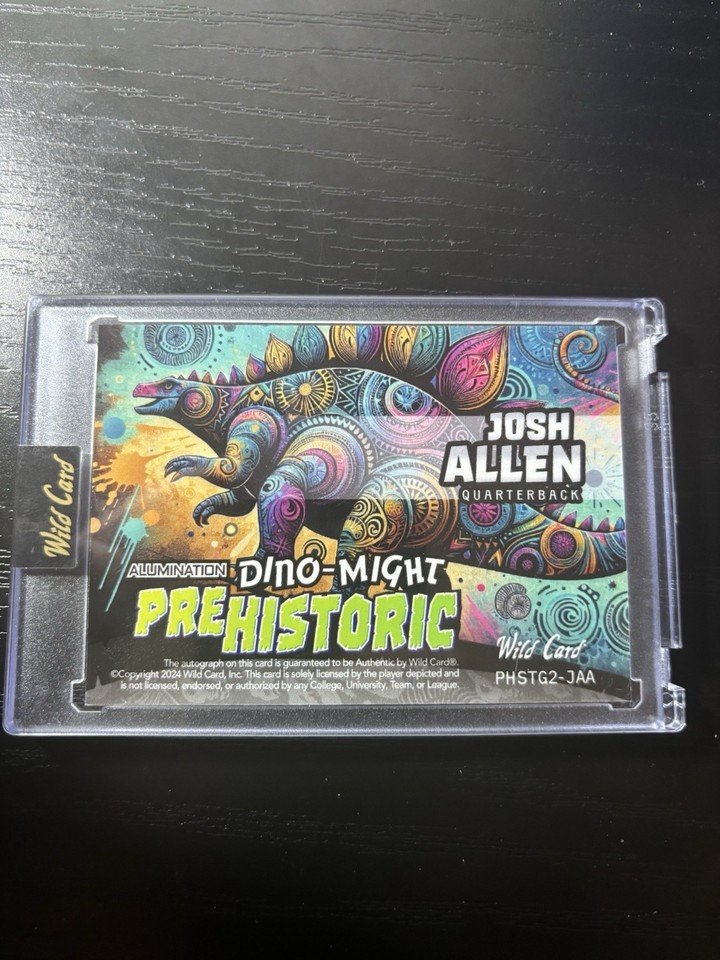 Josh Allen 2024 Wild Card AUTOGRAPH DINO-MIGHT Superfractor Style #1/1 ...