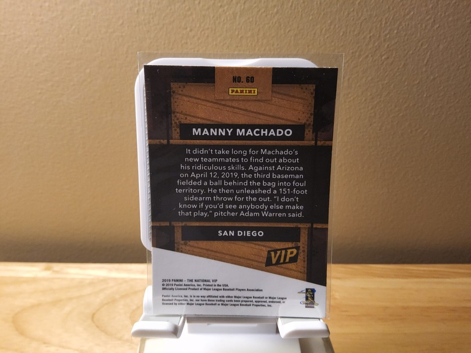 2019 Panini - Manny Machado - National Gold VIP Base Near Mint or ...