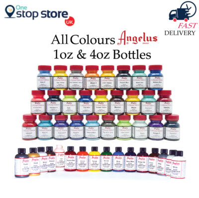 Angelus Acrylic Leather Paint for Sneaker Boot Shoes Bag - All Colours ...