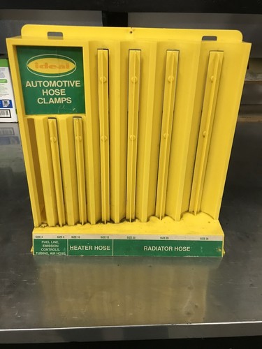 Vintage Ideal Automotuve Hose Clamps Display Rack Yellow | eBay