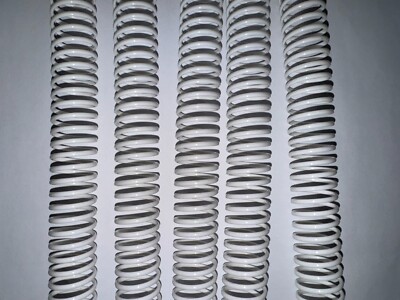 Plastic Coils 20 mm Diameter 4:1 Pitch 12" Length White Color 66 Qty U ...