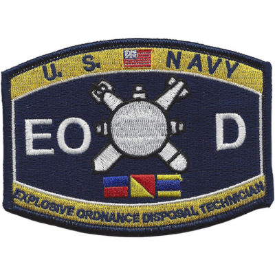 4.5" NAVY EOD EXPLOSIVE ORDNANCE DISPOSAL RATE EMBROIDERED PATCH | eBay