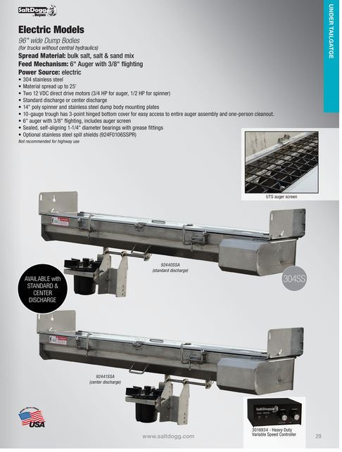 92440SSA Buyers SaltDogg Electric Under Tailgate Spreader Standard ...