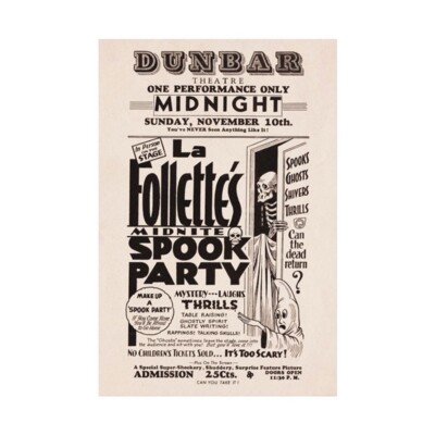 Magic Spook Show, La Follette's Midnite Spook Party Sharp Reproduction ...