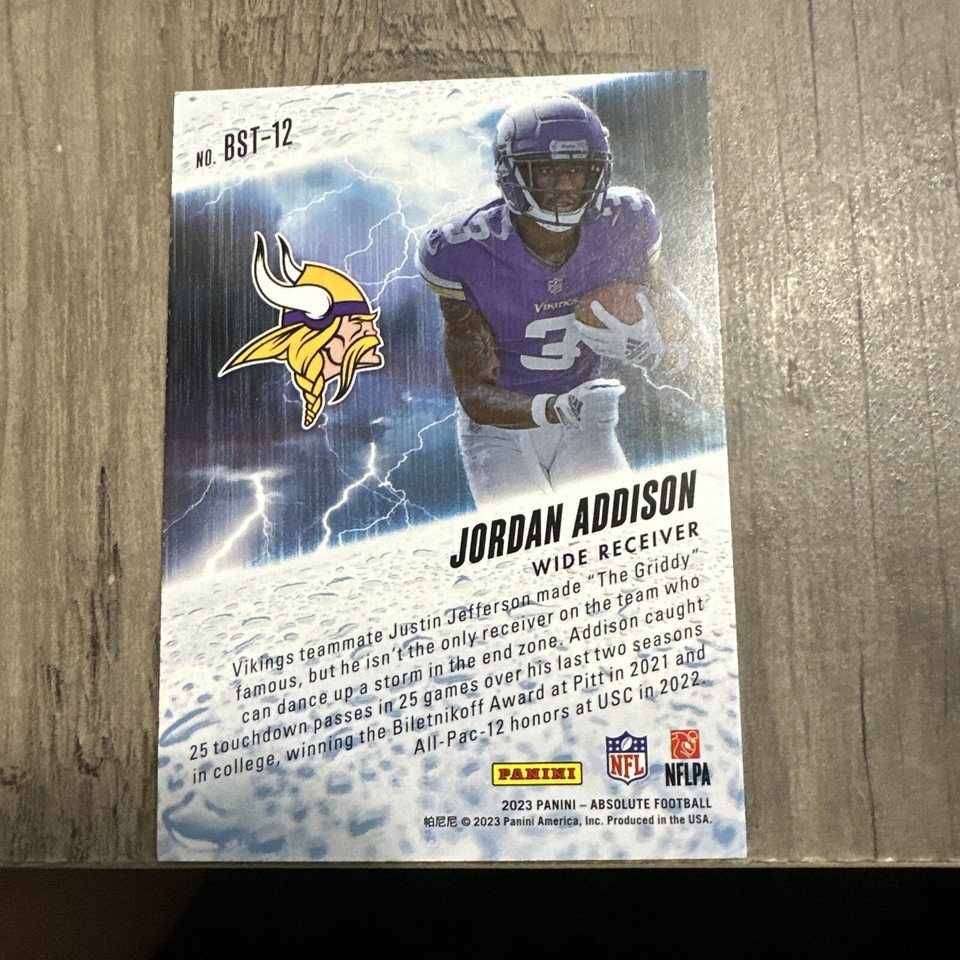 Jordan Addison By Storm Card | eBay