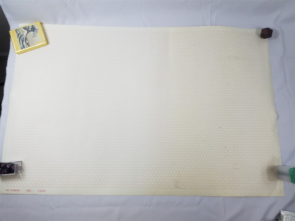 RARE TSR HOBBIES HEX SHEET #8003 DUNGEONS & DRAGONS MINIATURES GAME | eBay