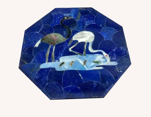 18" White Marble side Semi Precious Stones lapis Inlay Work Table | eBay UK