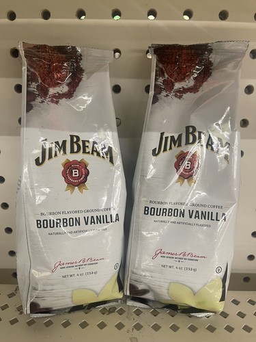 (2 Bags) Jim Beam Bourbon Vanilla Flavored Ground Coffee 4 oz | eBay