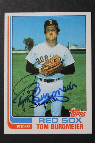 Tom Burgmeier Boston Red Sox Autographed 1982 Topps #455 Signed ...