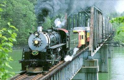 Postcard Train Great Smoky Mountains Railway Steam Locomotive Number ...