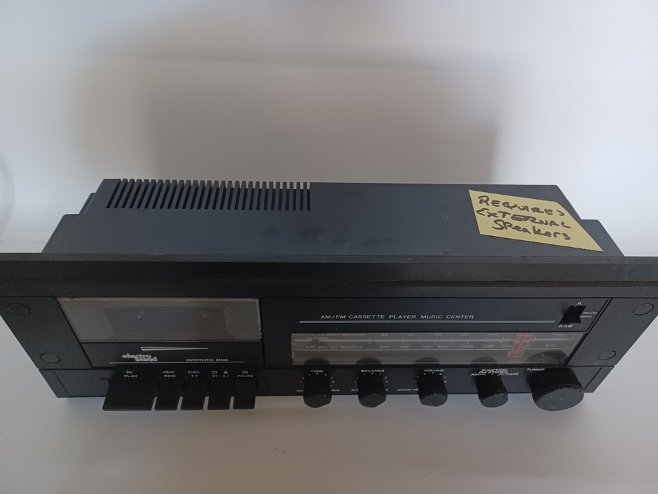 Vintage Electro Brand Surface Mount AM/FM Cassette Player Music Center ...
