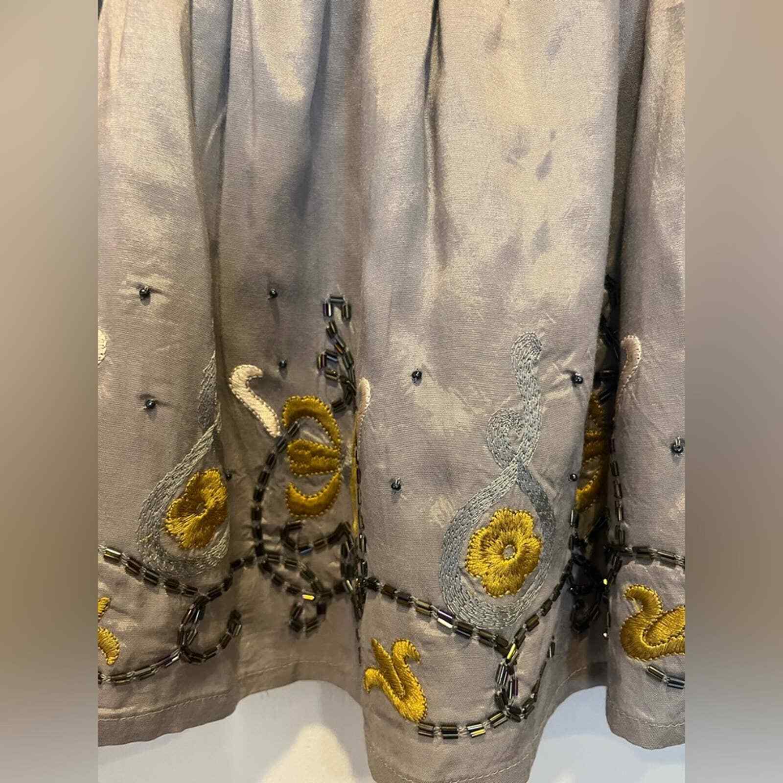 WILLOW & CLAY Boho Embellished Mini Skirt XS NWOT - Gem