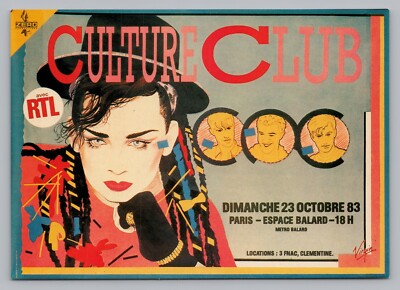 Culture Club, Paris Concert Promo, Espace Balard, Postcard 4x6 "Mini ...