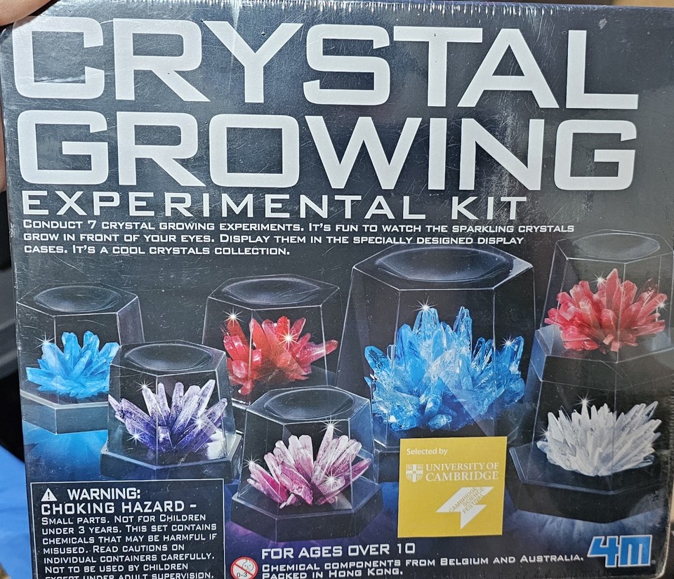 New 4M 7 Crystal Growing Science Experimental Kit with Display Cases ...