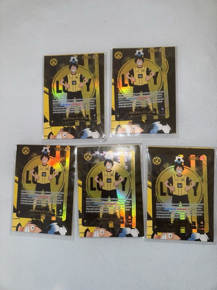 ️RESTOCK ️One Piece X BVB Dortmund Promo Card Monkey D. Luffy Card ST13 ...
