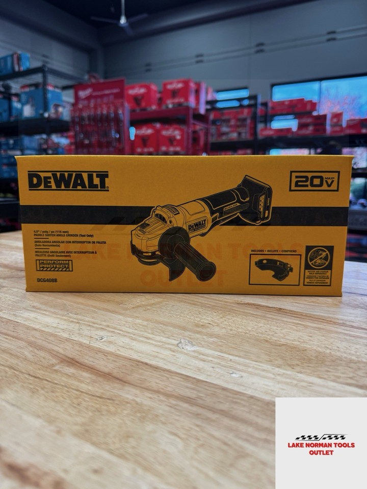 New Dewalt DCG408B 20V Max 4-1/2” Brushless Paddle Switch Angle Grinder ...