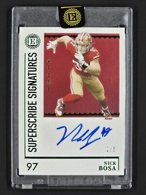 2021 Panini Encased Football Nick Bosa Superscribed Signatures /5 On ...