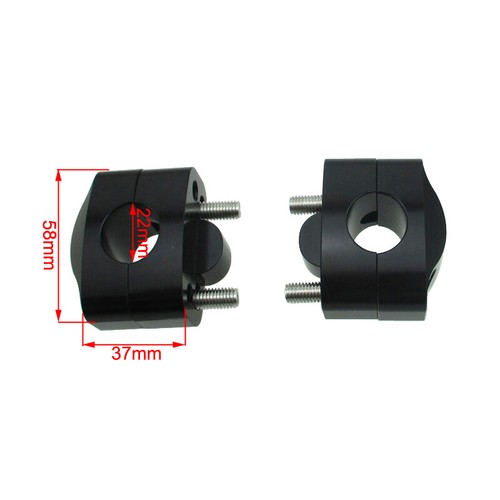 22mm 7/8" Aluminum Handlebar Bar Risers Clamp Taper For Pit Dirt Bike ...