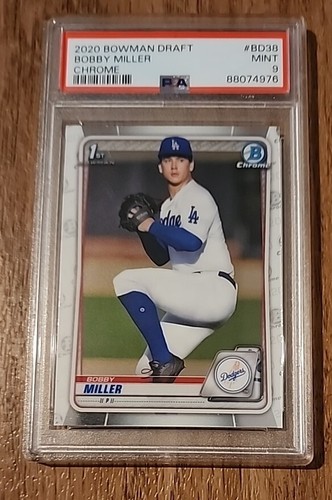 2020 Bowman Draft Chrome #bd38 Bobby Miller 1st Bowman PSA 9 | eBay