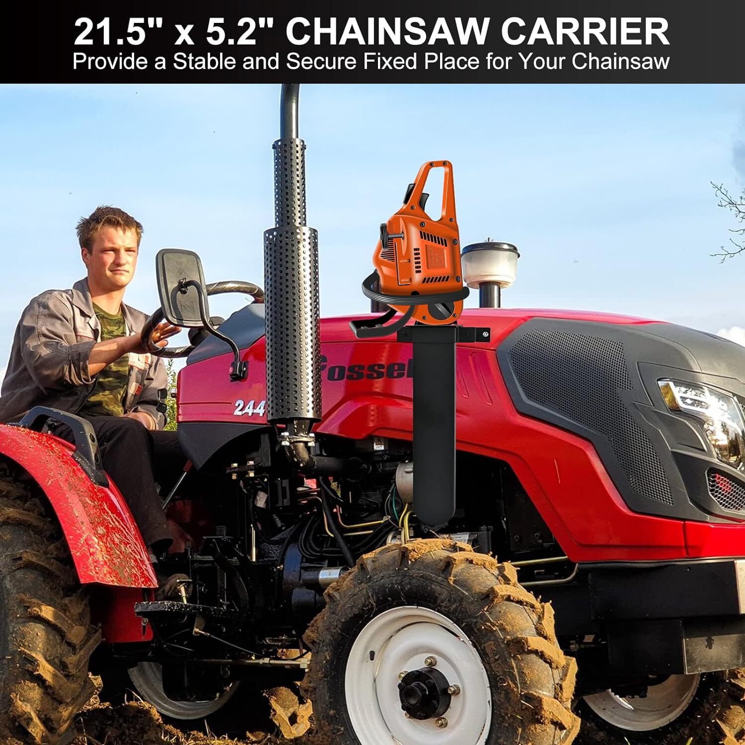 20" Chainsaw Scabbard for ATV Tractors Chainsaw Carrier Kit Tractor UTV Truck | eBay