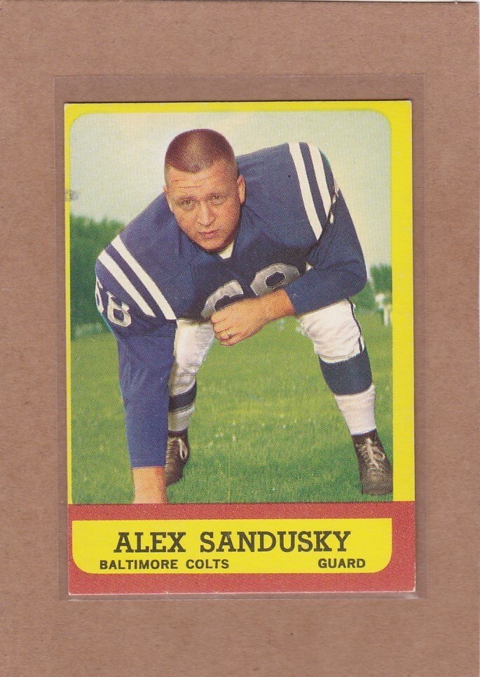 1963 TOPPS FOOTBALL ALEX SANDUSKY #6 COLTS EX+ *A22220 | eBay