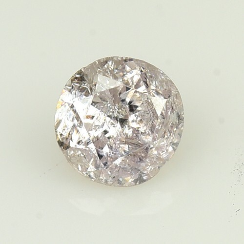 0.14Ct Sparky Certified Untreated Purple Pink Round Natural Diamond ...