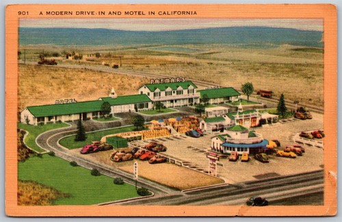 Vtg El Segundo CA California Patmars Drive In Restaurant & Motel 1950s ...