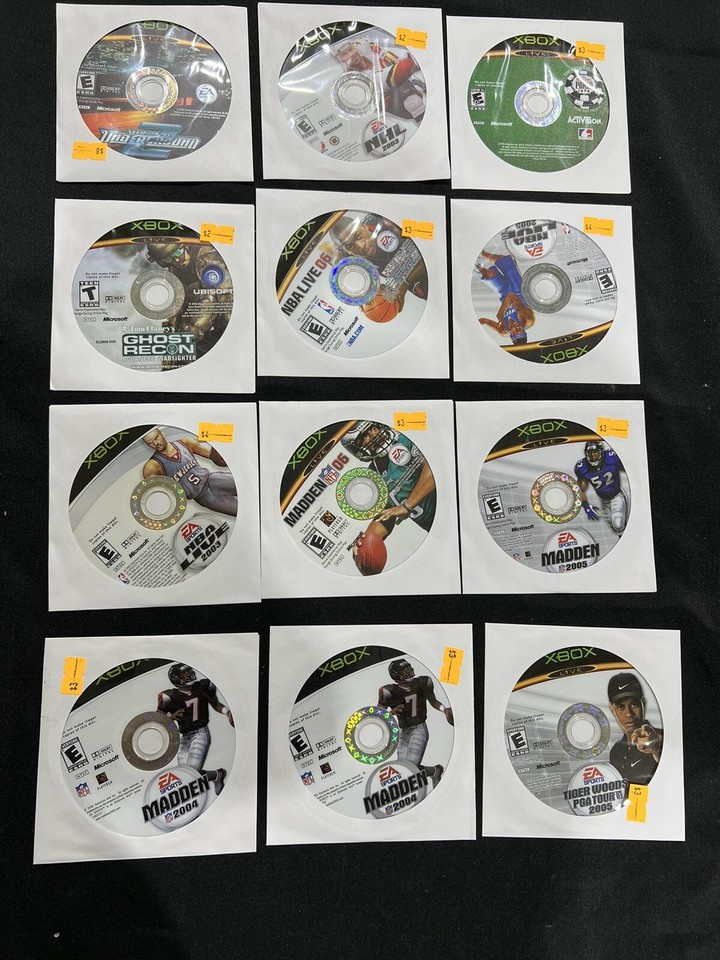 Massive Original XBOX Video Game Lot of 54 Games TESTED Price Charting ...