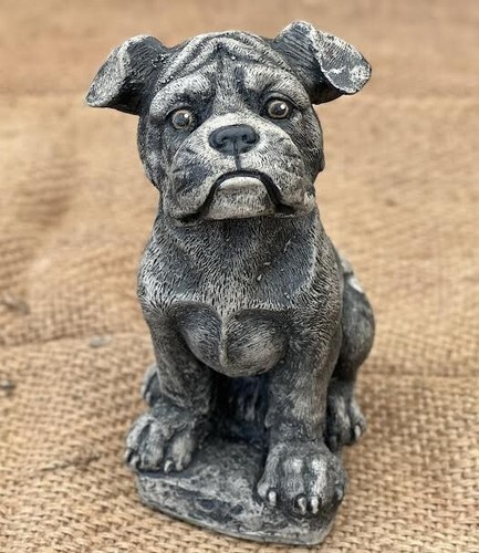 Realistic Puppy Boxer Figurine Concrete Dog Memorial Yard Stone ...