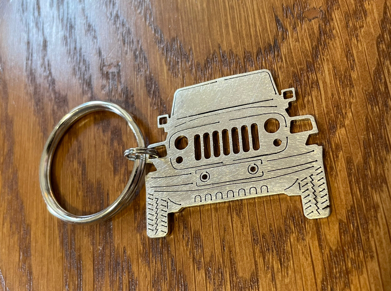 Off-road 4X4 Overland Keychain Key Fob Stainless Metal Ornament Laser ...