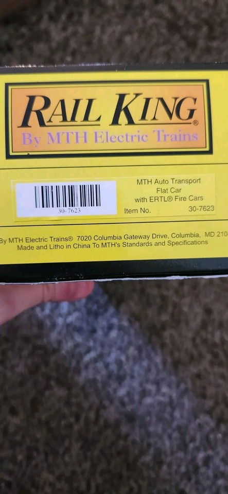 Mth Auto Transport Flat Car With Ertl Fire Cars #30-7623 | eBay