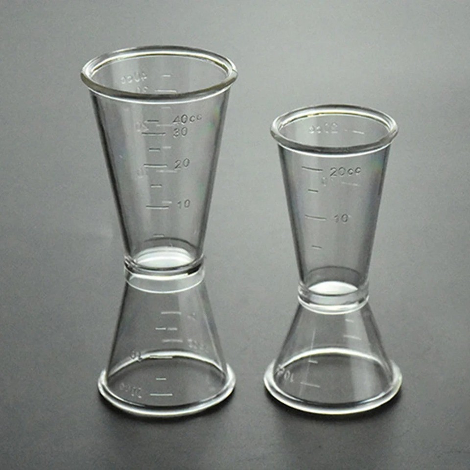 Transparent Resin Cocktail Measure Cup with Scale Cocktail Jigger ...