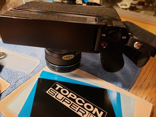 Topcon Super DM with RE 50mm GN M f1.4 Lens Auto Winder | eBay