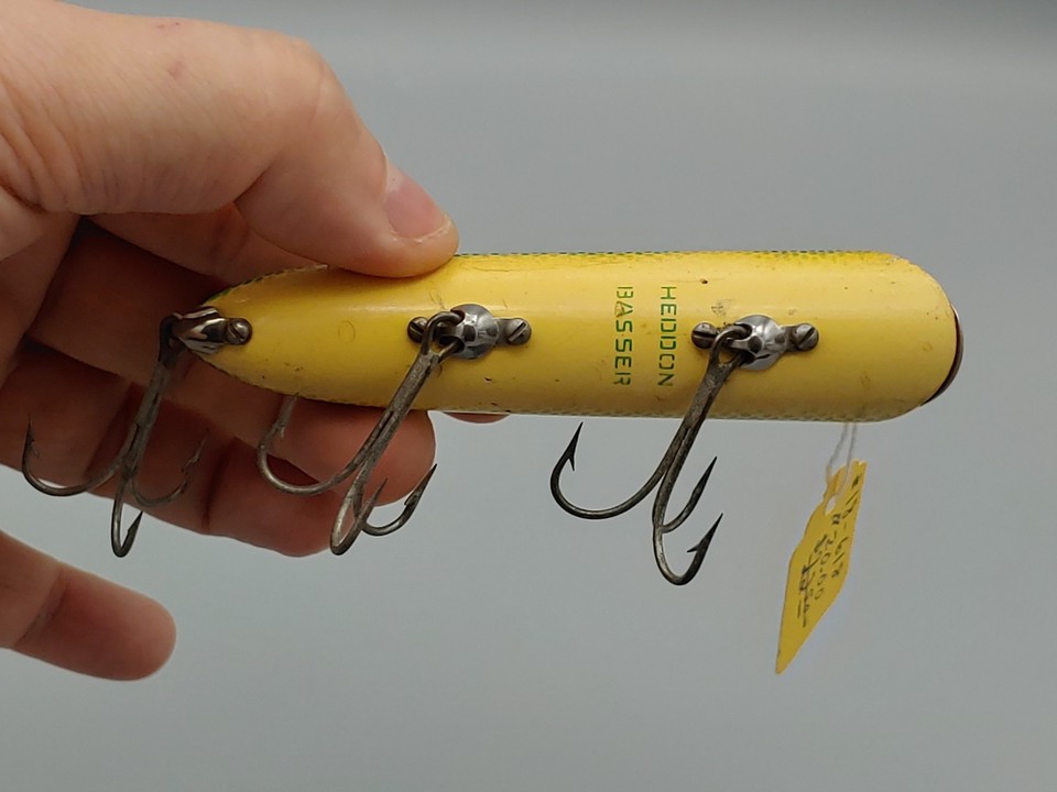 Rare Heddon Basser 8509L Slant Head Lure Perch Scale 1940s | eBay