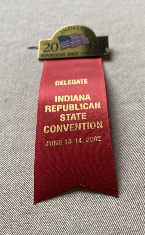 Indiana Republican State Convention delegate ribbon June 13-14 2002 | eBay