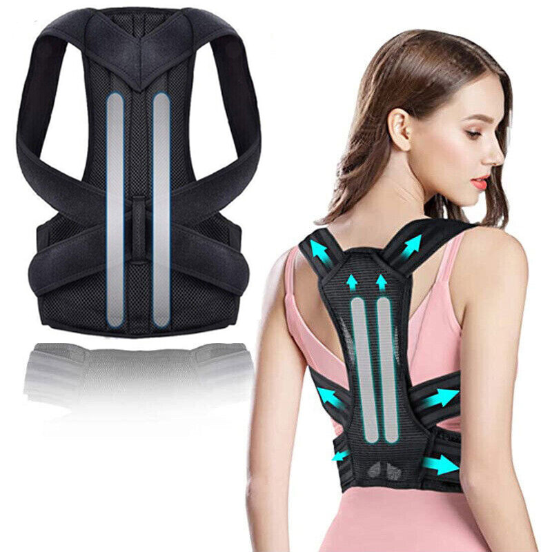Posture Corrector Shoulder Support Belt Body Brace Bad Back Lumbar ...