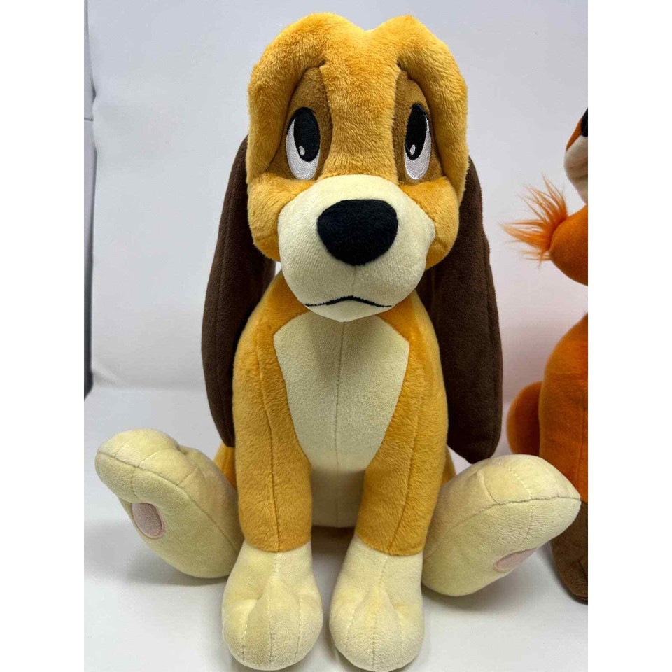 Disney Store Parks The Fox & the Hound Todd and Copper Stuffed Plush 14 ...