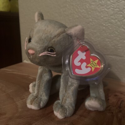 Ty Beanie Babies Seat the Gray Cat RARE 1999 | eBay