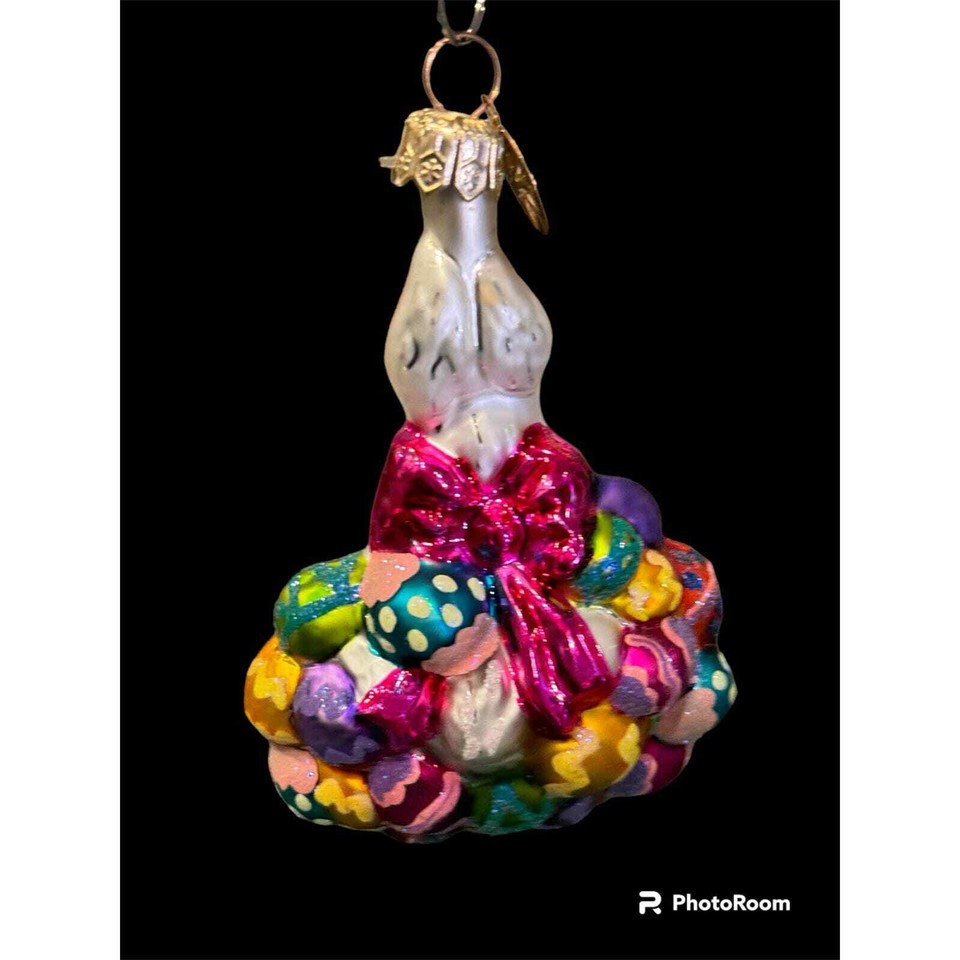 Christopher Radko Hoppy Easter Bunny handblown glass ornament | eBay