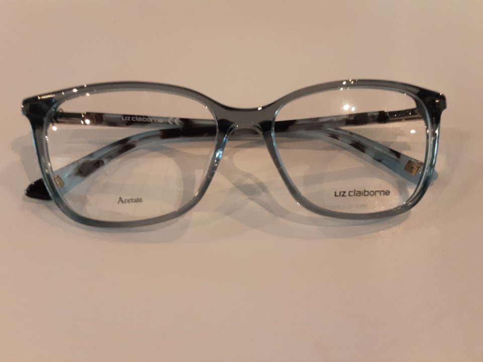 Liz Claiborne L657 EIN135 Eyeglasses Frames W/Case Blue Brown Tortoise ...