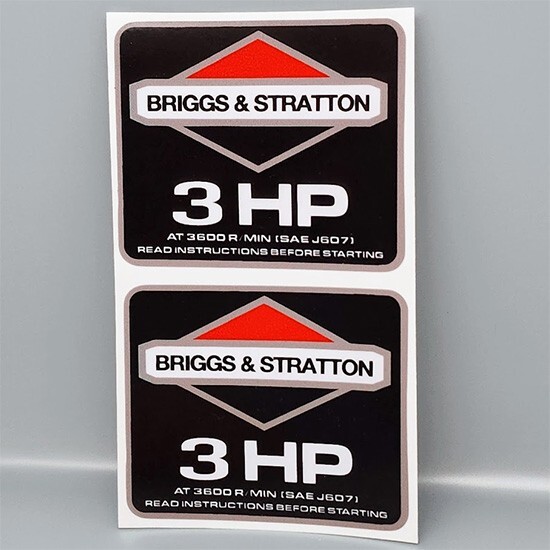 DECALS for BRIGGS & STRATTON 3 HP, Vinyl STICKERS for Mini Bike, Go ...