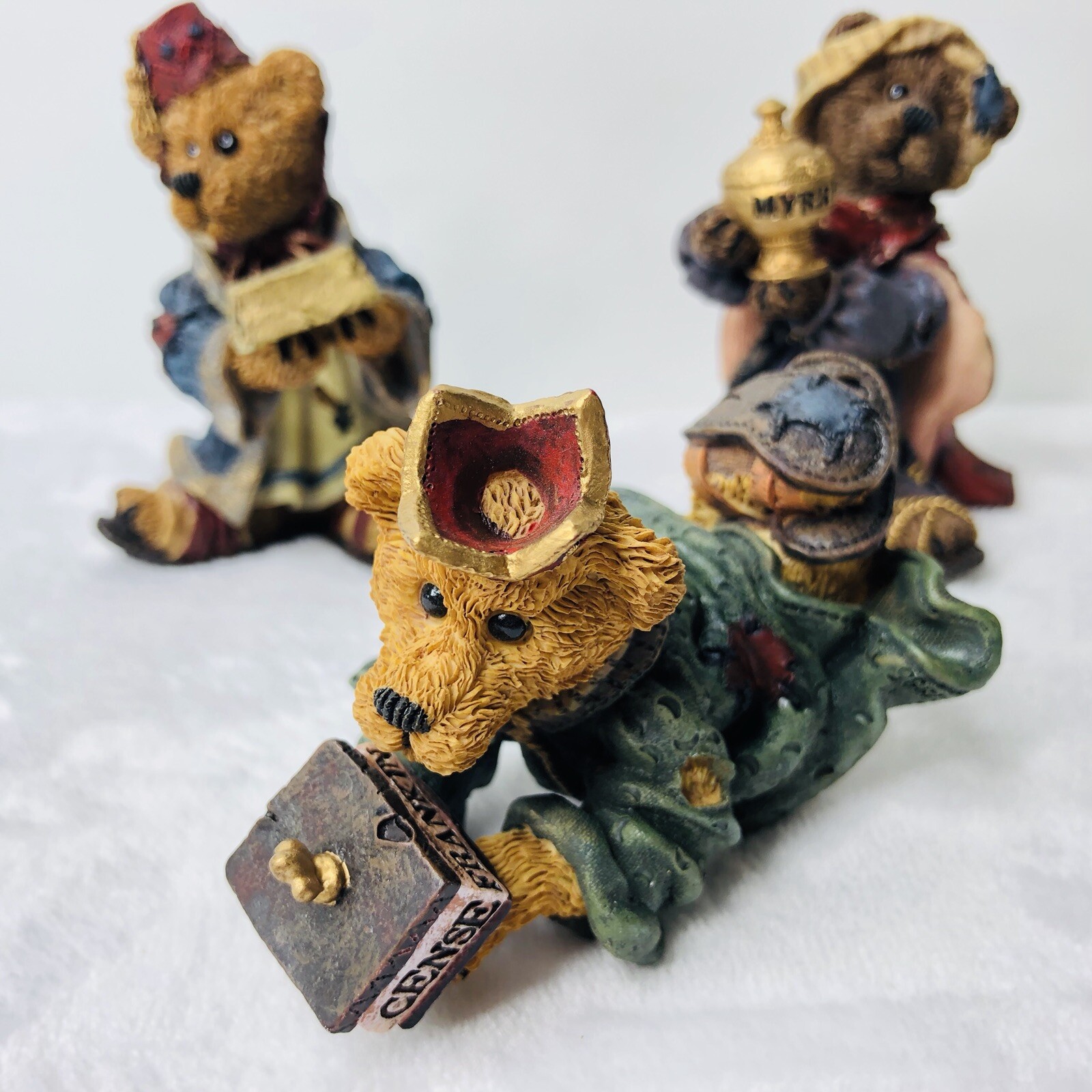 Boyds Bear 15 pc Nativity Set School Holiday Pageant Boxed Numbered ...