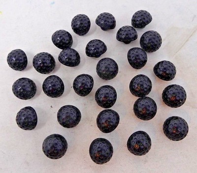 Vintage Black Half-Dome Dimpled Shank Buttons 12mm Lot of 2 B606 | eBay